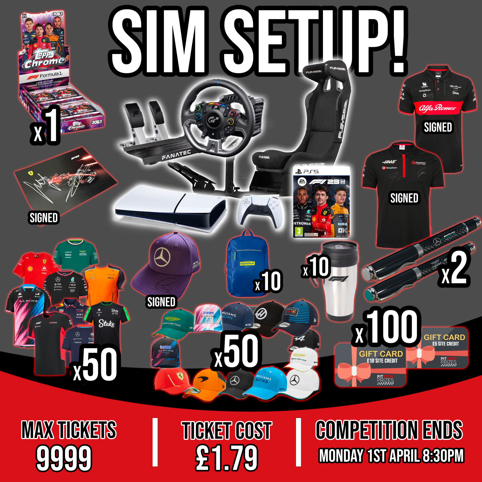 MEGA COMP: PS5 + RACING SIM + OVER 250 INSTANT WINS!! – PITSTOP PRIZES
