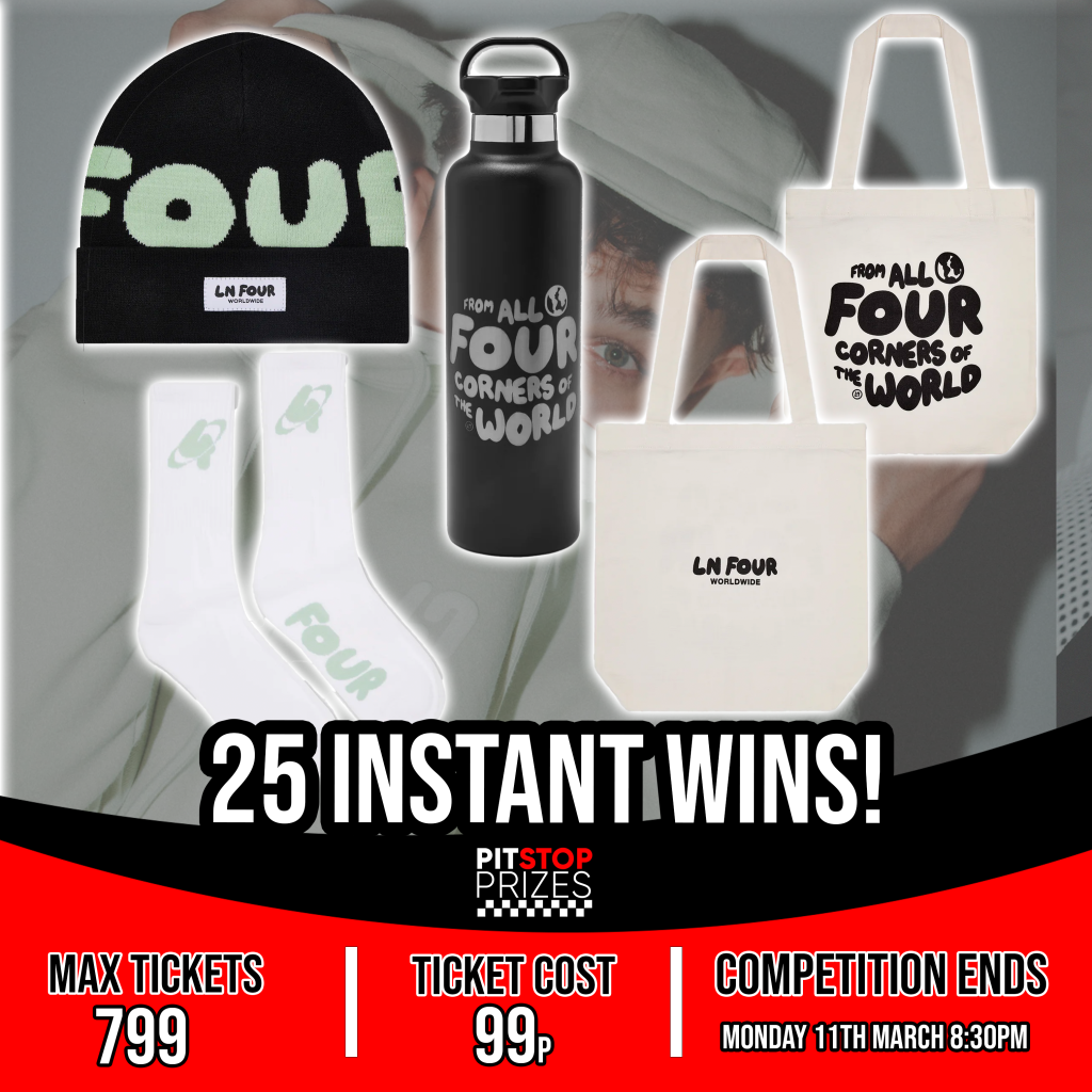 NEW FOR 2024: LNFOUR MERCH! – PITSTOP PRIZES