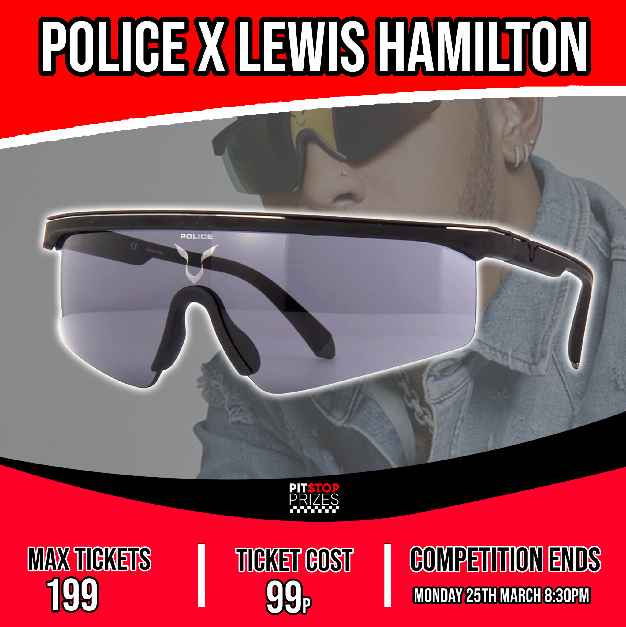 POLICE X LEWIS HAMILTON SUNGLASSES! – PITSTOP PRIZES