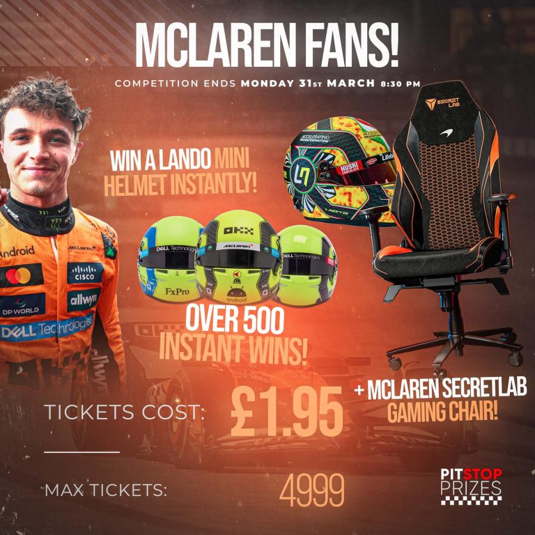 MCLAREN COMP! LTD EDITION MINI HELMET + GAMING CHAIR! OVER 500 INSTANT ...
