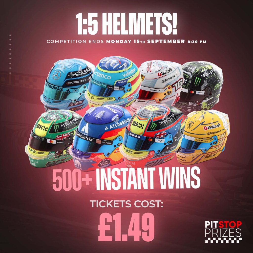 1:5 HELMETS! 500+ INSTANT WINS! – PITSTOP PRIZES
