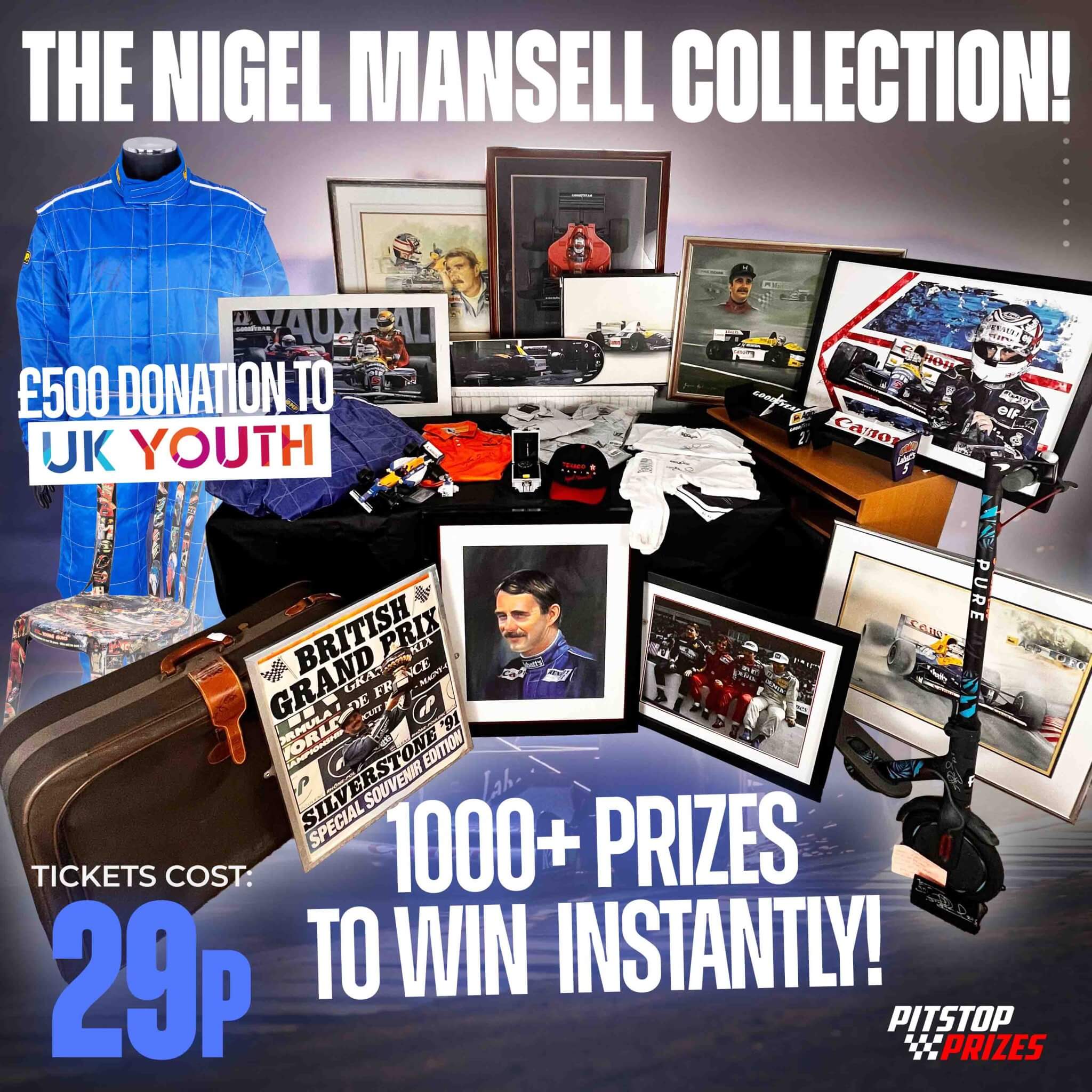 29p: THE NIGEL MANSELL COLLECTION! 1000+ INSTANT PRIZES TO WIN ...
